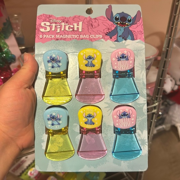 Disney | Kitchen | New Disney Stitch Hello Spring 6 Pack Magnetic Chip ...